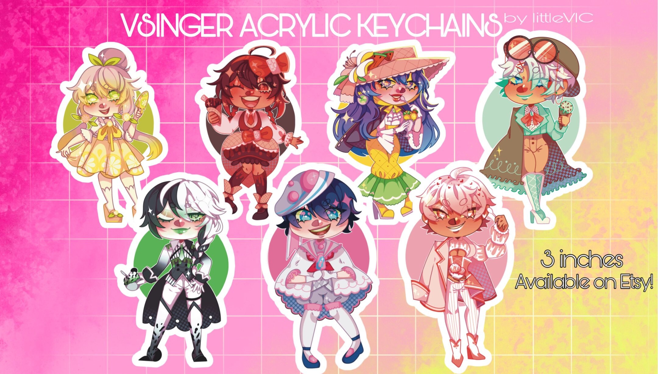 VSINGER Vocaloid 3inch Acrylic Charms - Etsy España