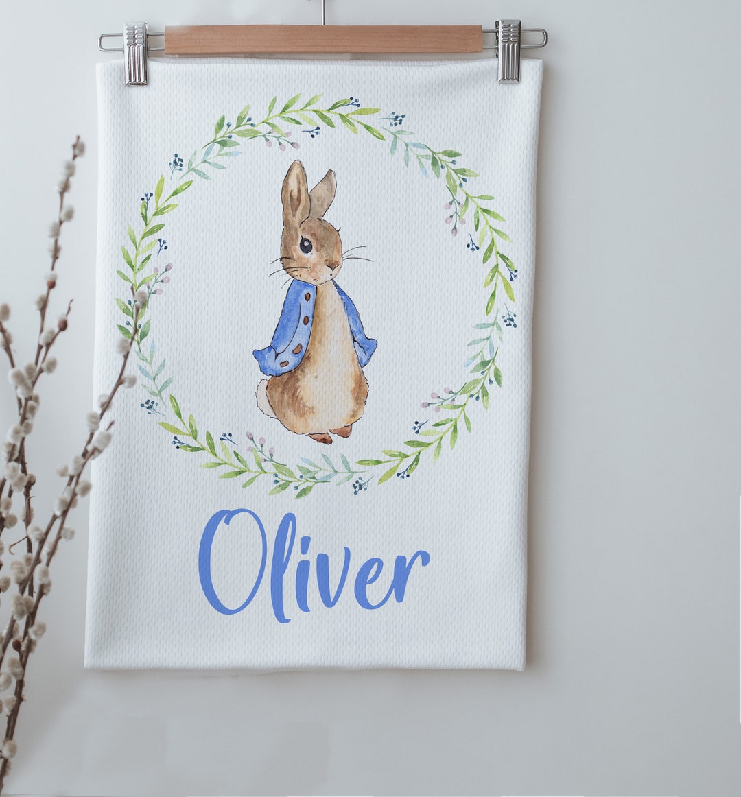 Peter Rabbit Blanket, Baby Boy Personalized Blanket, 80x90 Cm Organic ...