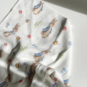 Organic Peter Rabbit Muslin Swaddle - Soft Cotton & Bamboo Blend ...