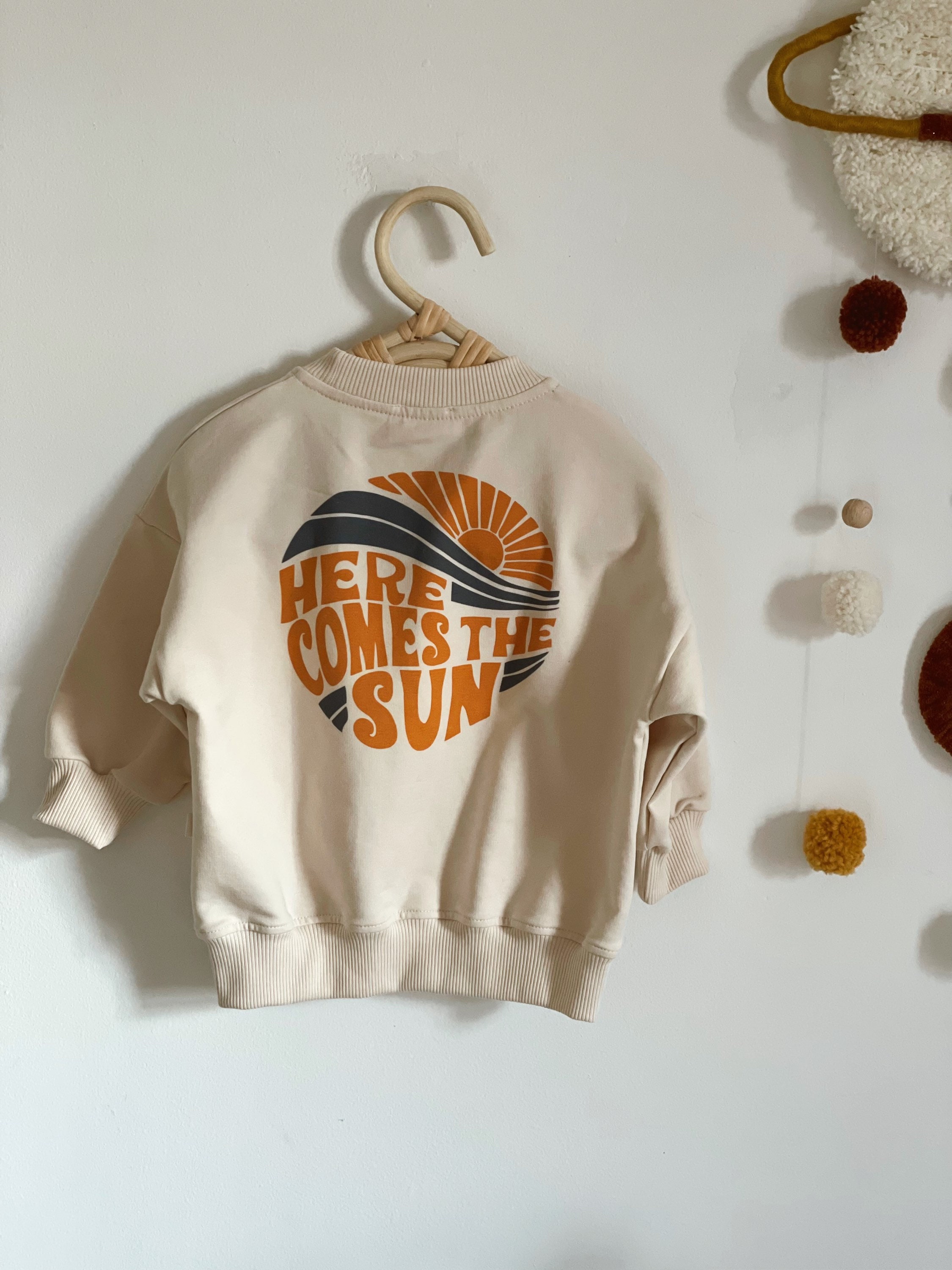 Sun Sweat Old School Kids Sweat Retro Oversize Sweat Beige - Etsy