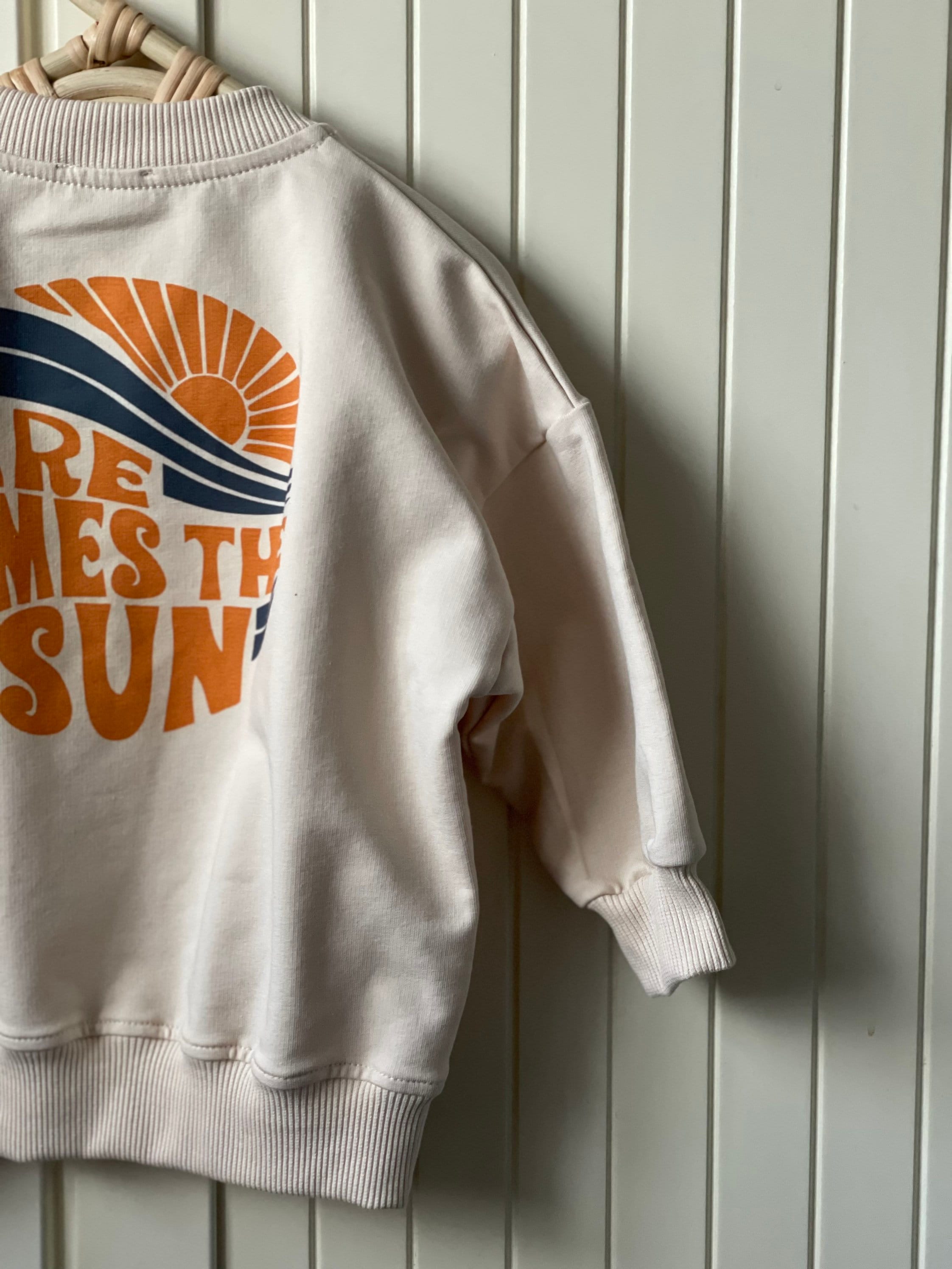 Sun Sweat Old School Kids Sweat Retro Oversize Sweat Beige - Etsy