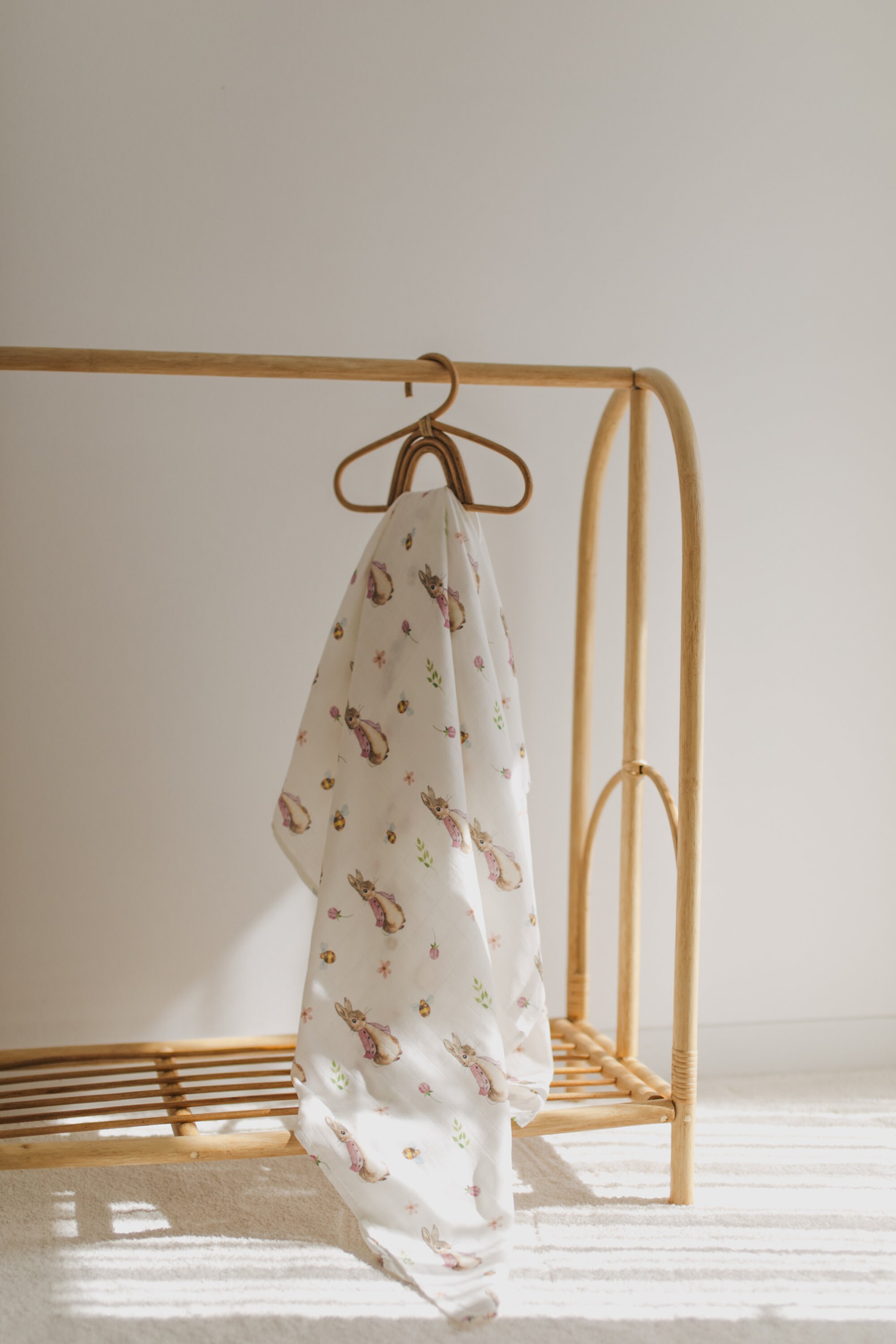 Pink Bunny Swaddle, Soft Rabbit Blanket, Pink Peter Rabbit Swaddle ...