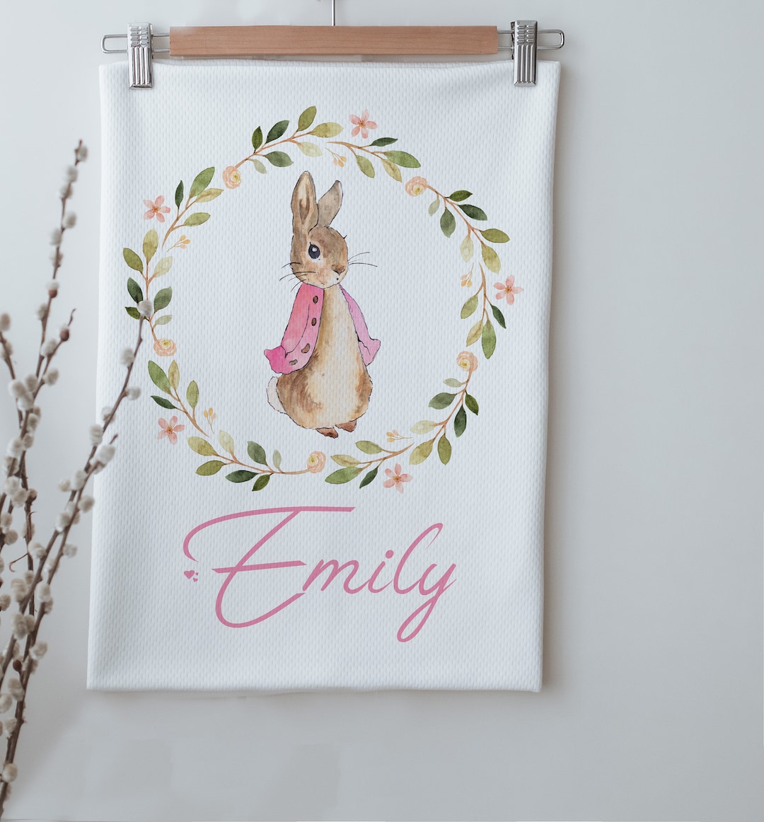 Peter Rabbit Blanket, Baby Girl Personalized Blanket, 80x90 Cm Organic ...