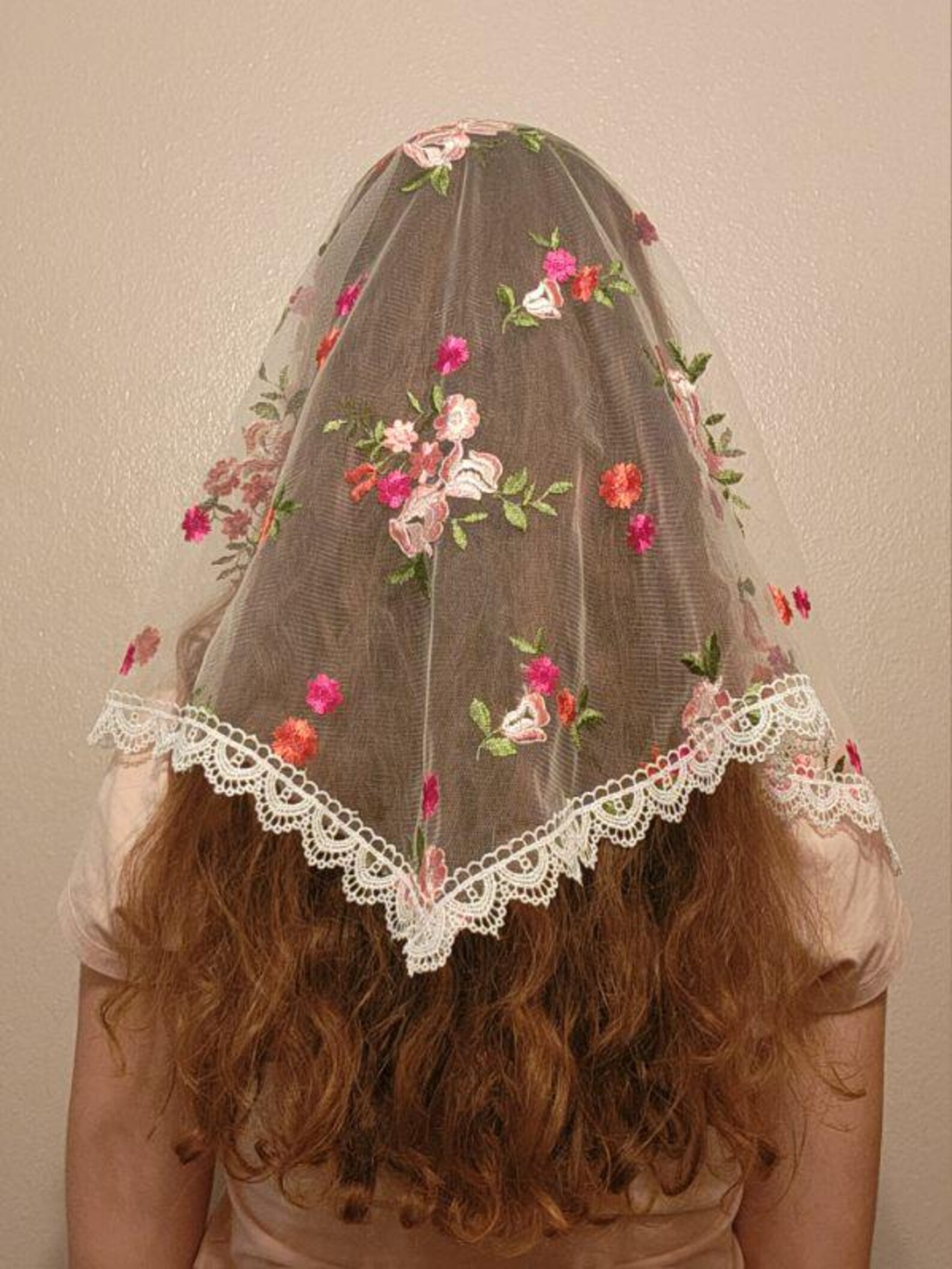 Glorious Mysteries Triangle Veil~chapel Veil, Mantilla, Catholic~ - Etsy
