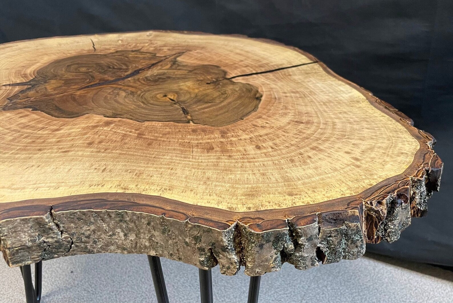 Rustic Coffee Table Out of a Beautiful Walnut Cookie Slab - Etsy