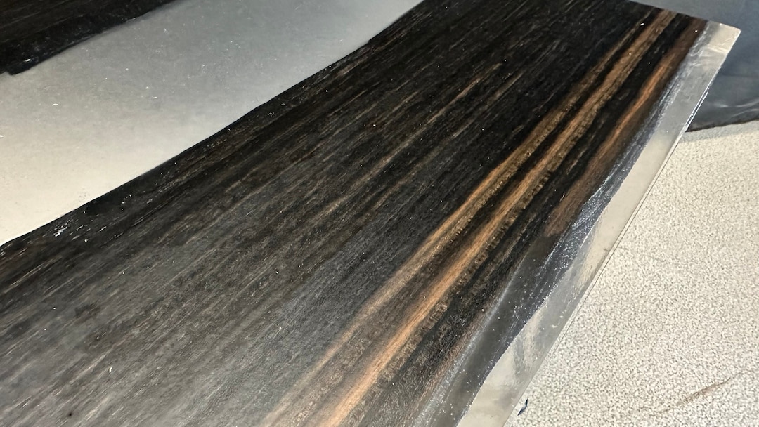 Ebony Wood Coffee Table With Transparent Epoxy Resin - 56 X 45 Cm ...