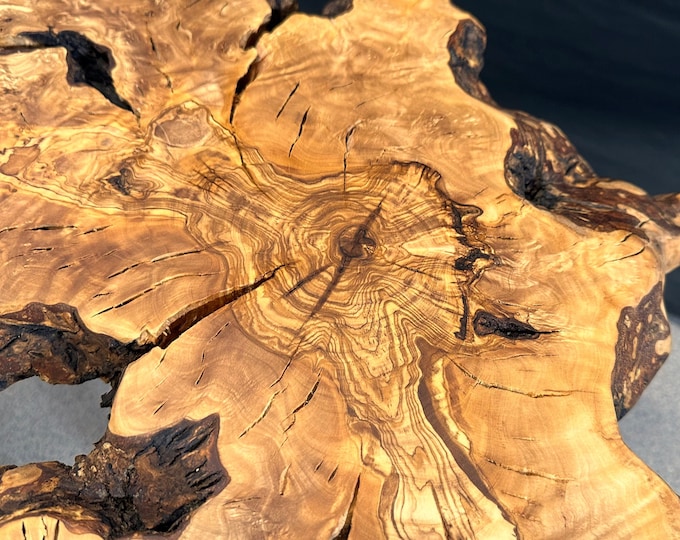 Rustic Coffee Table Out of an Olive Wood Root Cookie Slab #10 - 68 X 53 ...