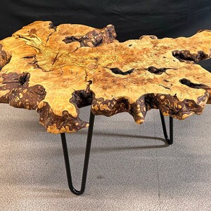 Rustic Coffee Table Out of an Olive Wood Root Cookie Slab #10 - 68 X 53 ...