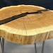 Cracked Oak Coffee Table - Cookie Slab Tree Slice - Diameter 65 Cm ...