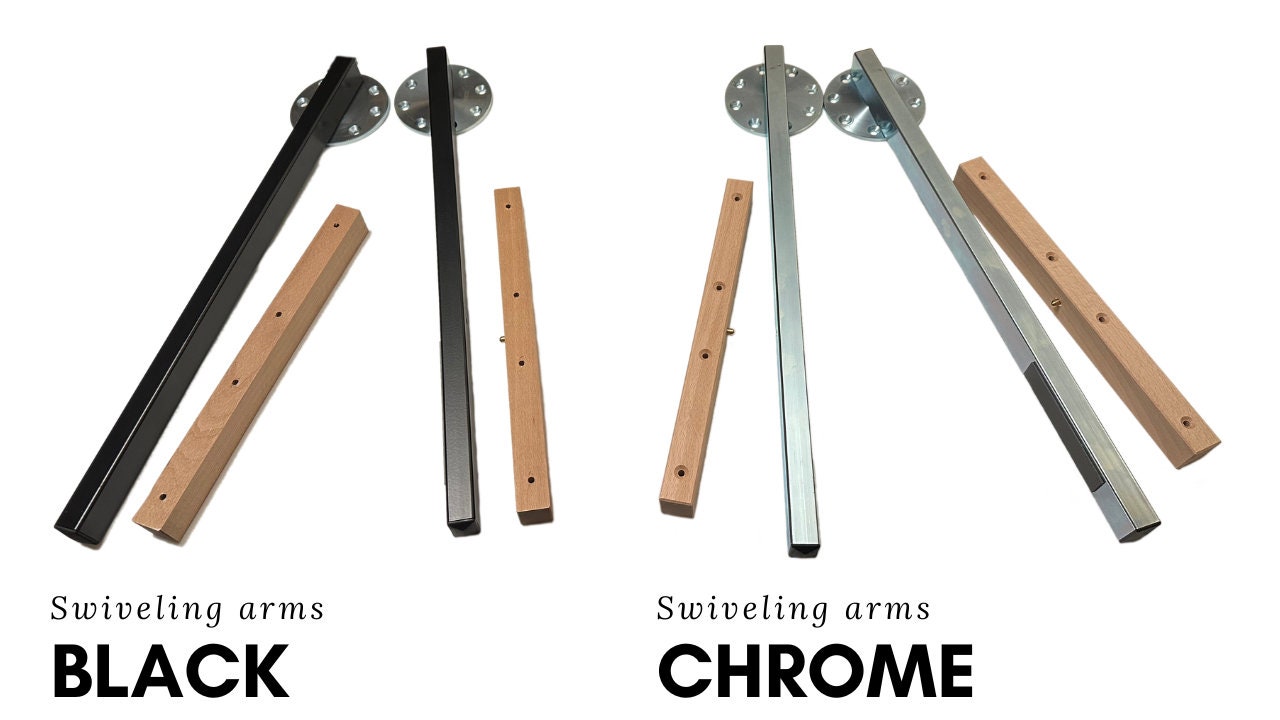 Swiveling Extension Arms for Expandable Dining Tables - Chrome or Black ...