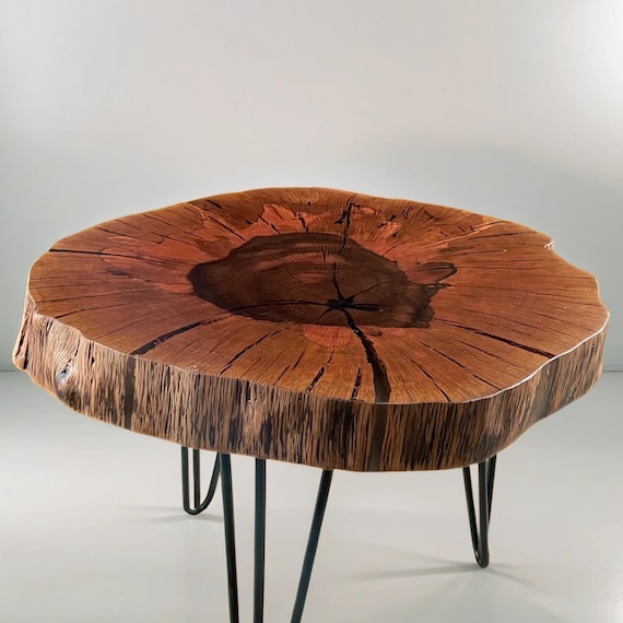 Oak slice coffee table store