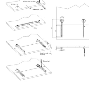 Swiveling Extension Arms for Expandable Dining Tables - Chrome or Black ...