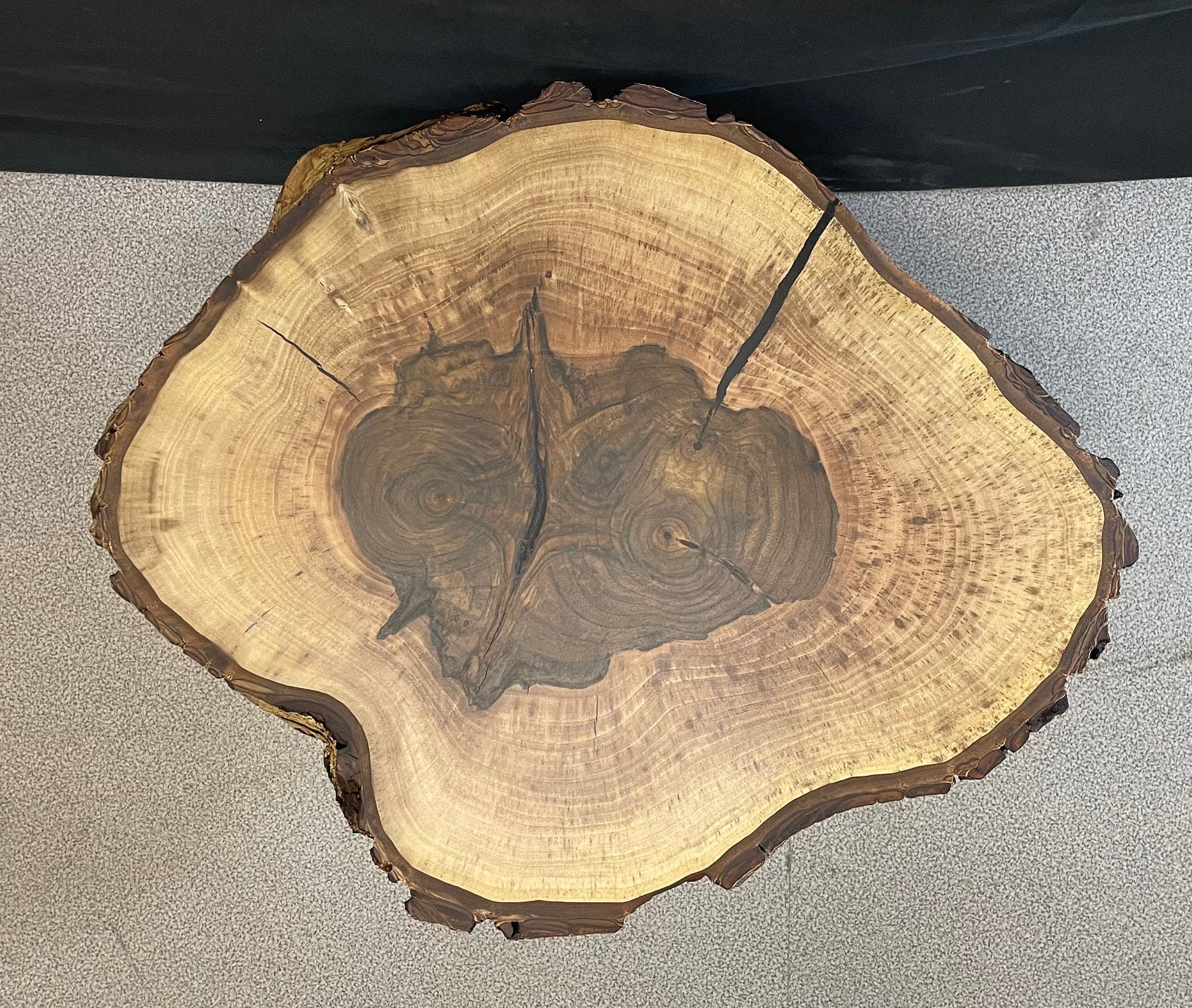 Rustic Coffee Table Out of a Beautiful Walnut Cookie Slab - Etsy