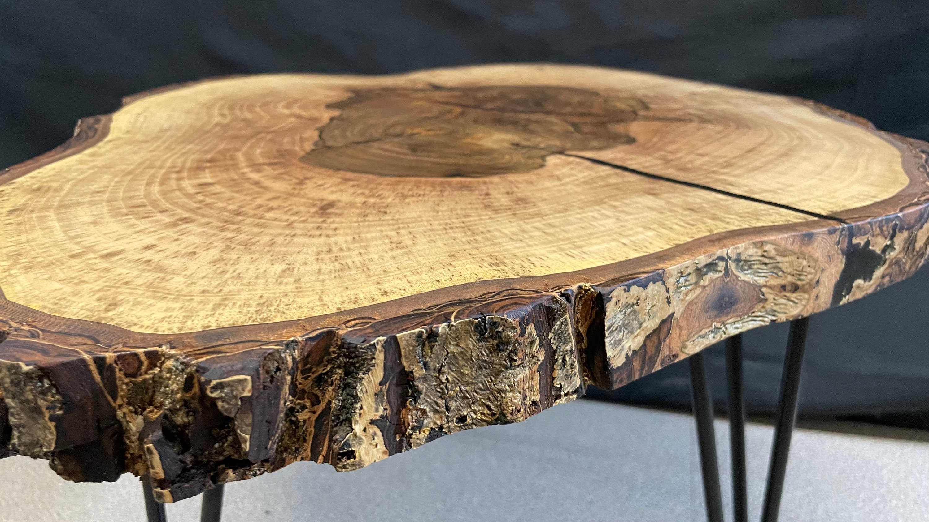 Rustic Coffee Table Out of a Beautiful Walnut Cookie Slab - Etsy
