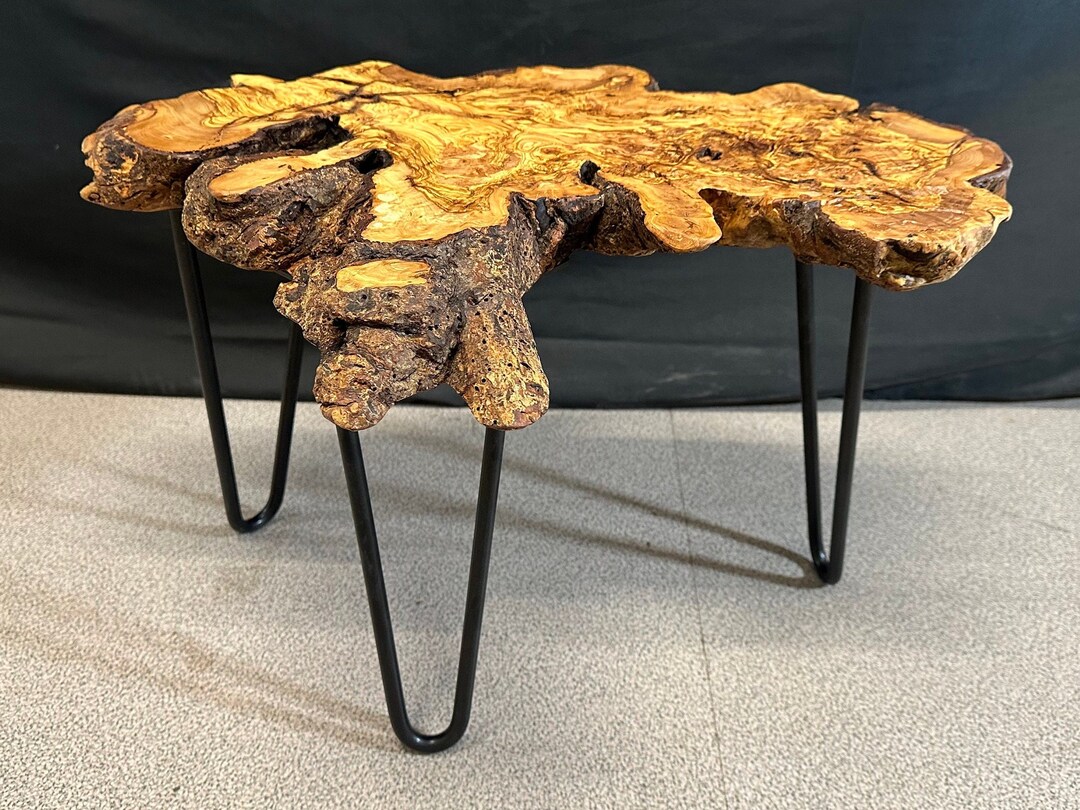 Rustic Olive Wood Root Coffee Table #13 - 60 X 41 Cm - Swiss Made - Etsy