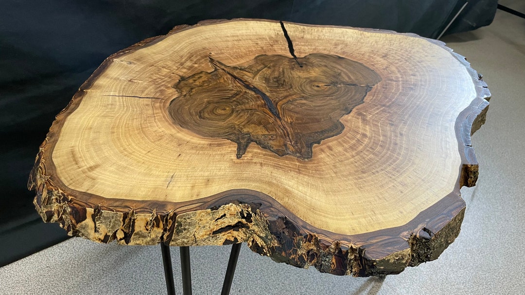 Rustic Coffee Table Out of a Beautiful Walnut Cookie Slab - Etsy