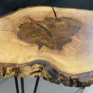 Rustic Coffee Table Out of a Beautiful Walnut Cookie Slab #1 - 62 X 50 ...