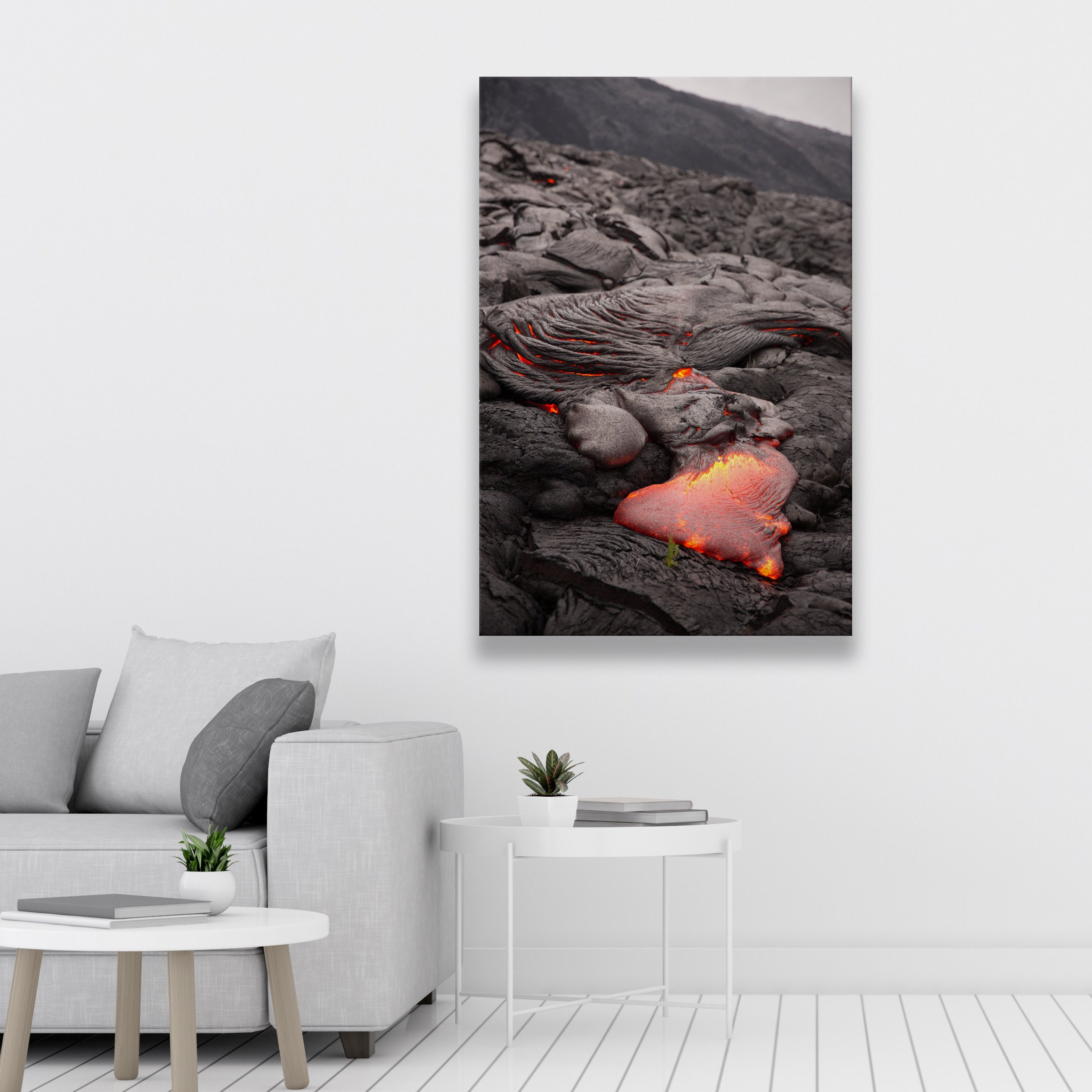 Lava in Hawaii - Print on Paper, Canvas, Metal - Vertical - Lava ...