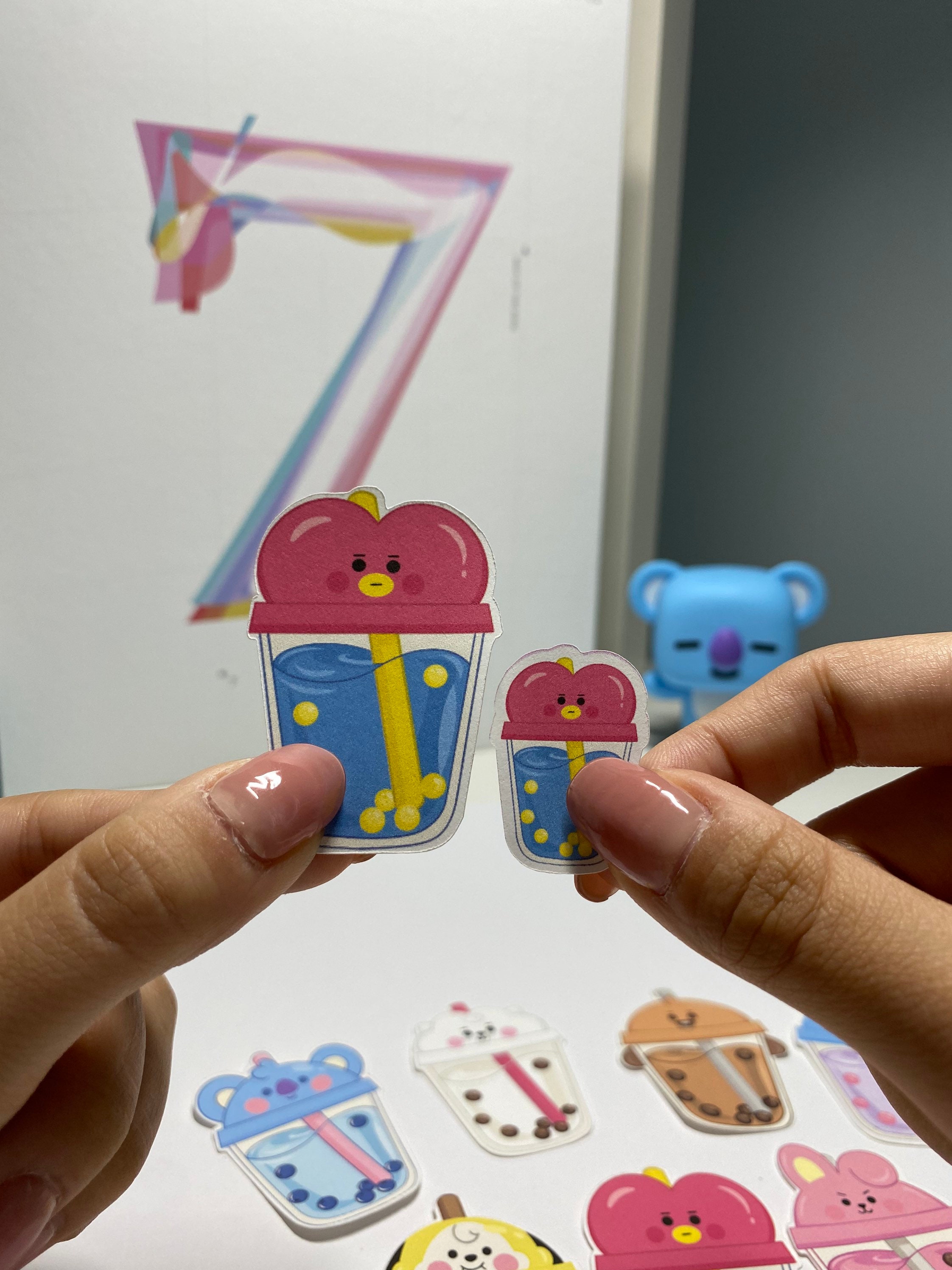 BT21 Boba Sticker Set btea21 Drink Set - Etsy Norway