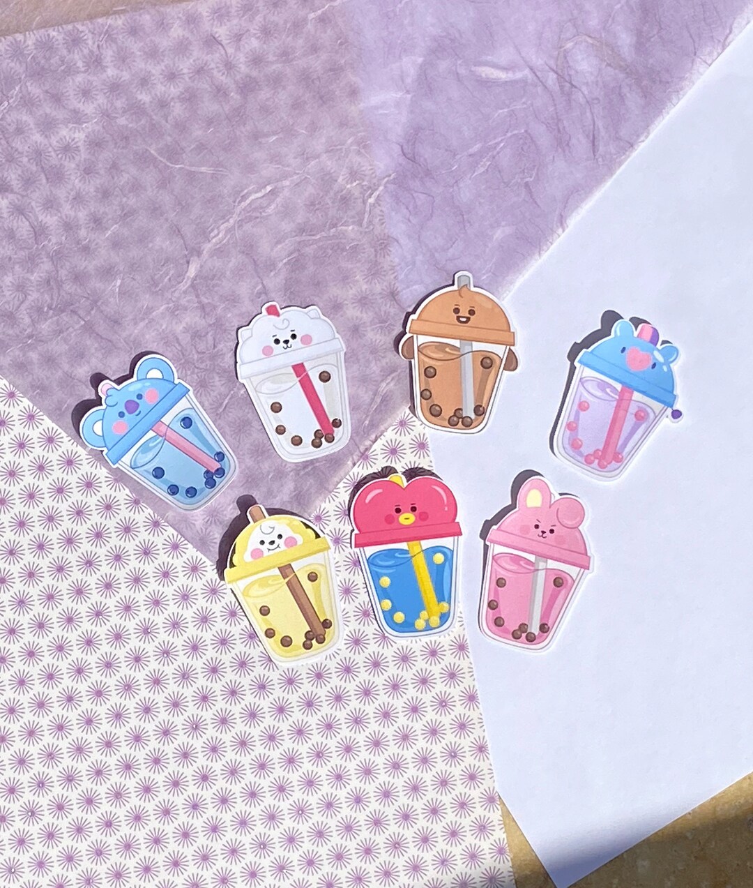 BT21 Boba Stickers [b”tea”21 Drinks (individuals)] - Etsy