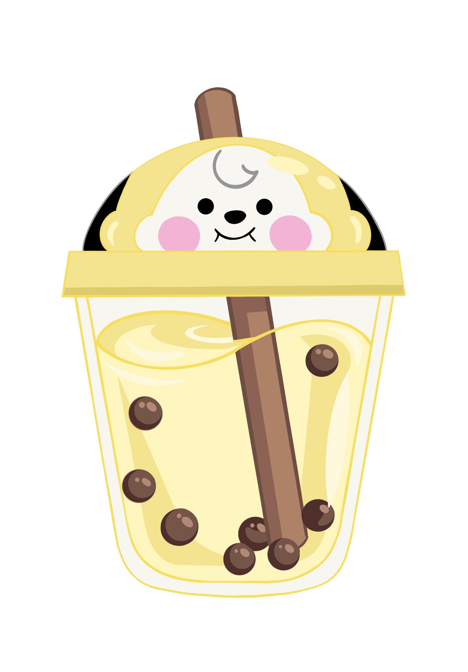 BT21 Boba Stickers btea21 Drinks 7ct. - Etsy
