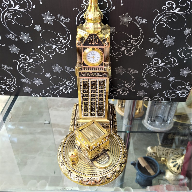 Zamzam Tower Kaaba Figurine, Zamzam Tower Desk Clock, Islamic Table ...