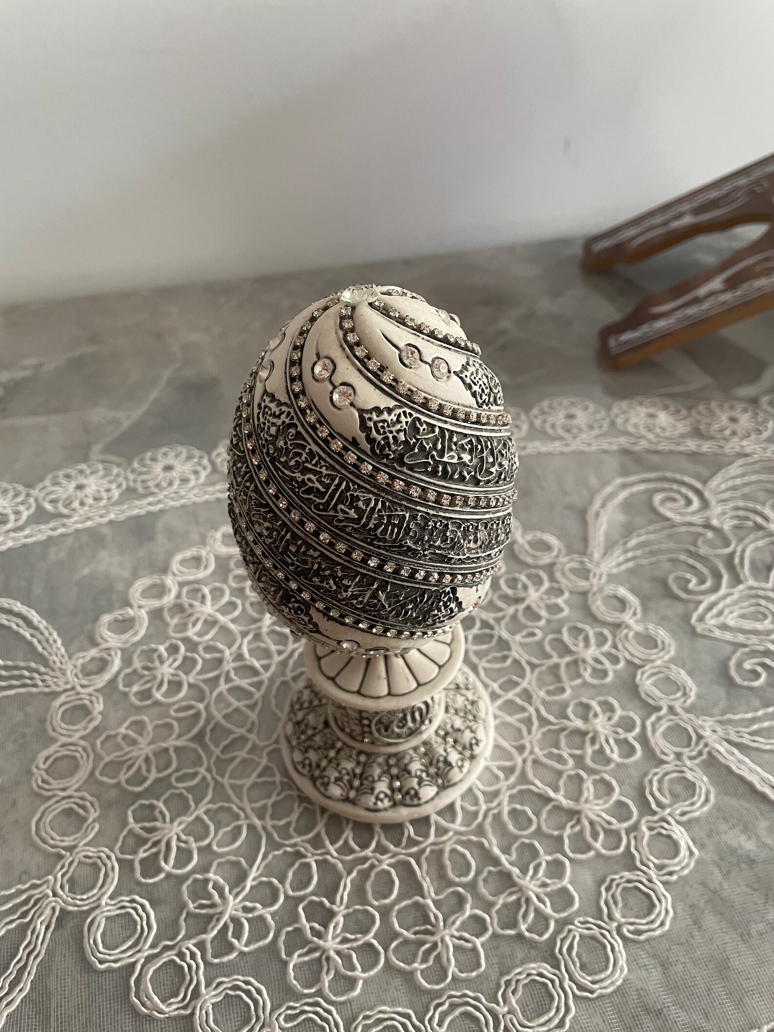 Ayat Ul Kursi Pine Cone Figurine, Islamic Desk Decor, Muslim Meaningful ...