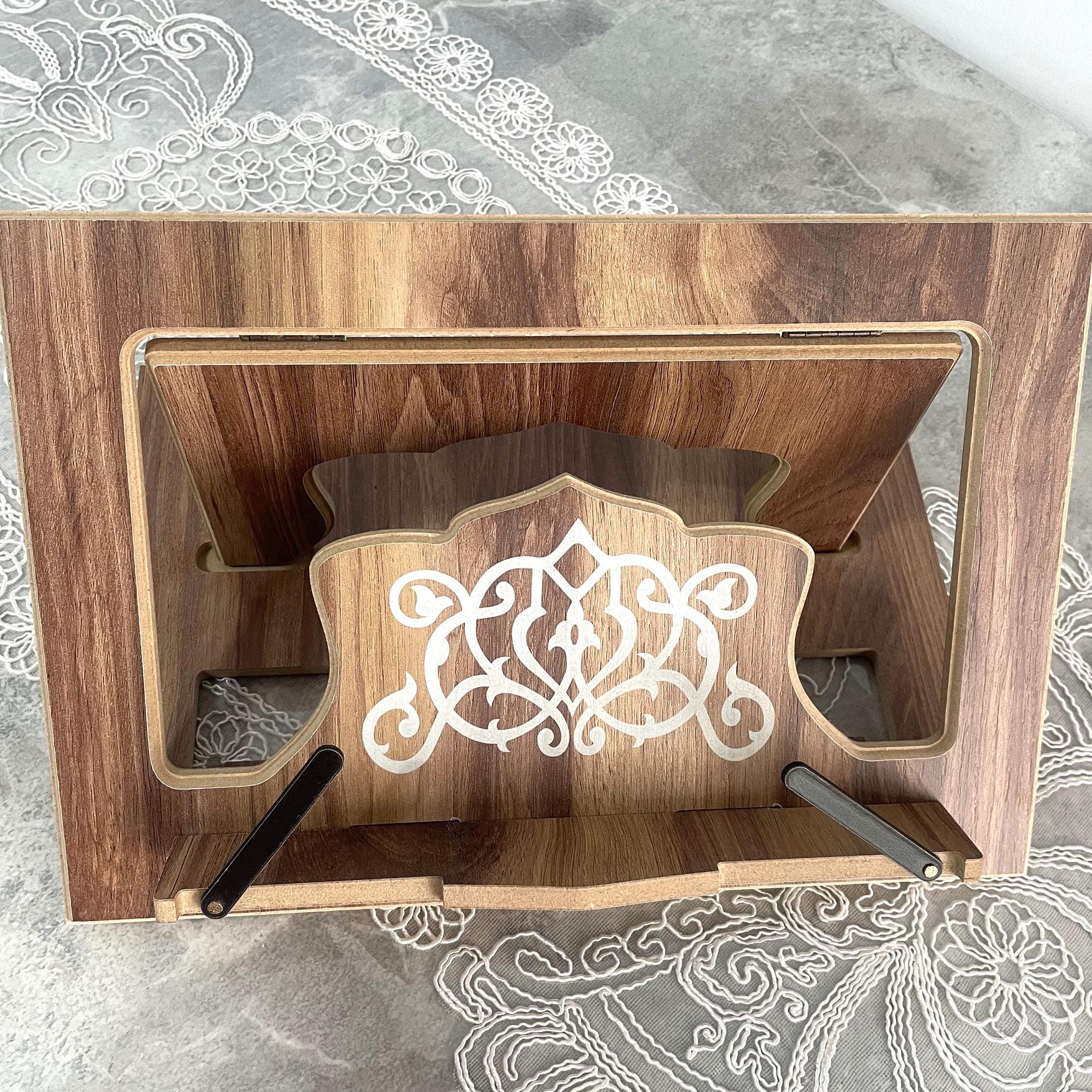 Portable Holy Quran Reading Desk, Book Reading Stand, Wooden Tablet ...