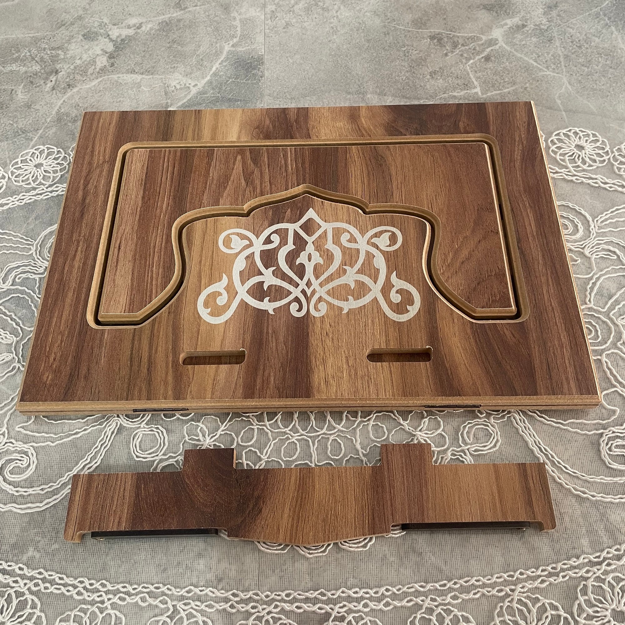 Portable Holy Quran Reading Desk, Book Reading Stand, Wooden Tablet ...