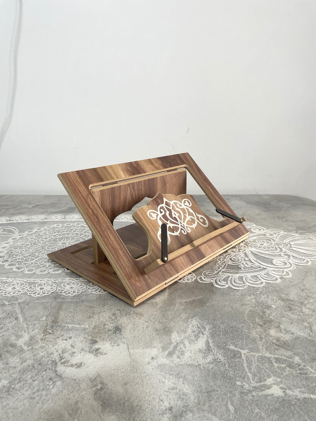 Portable Holy Quran Reading Desk, Book Reading Stand, Wooden Tablet ...