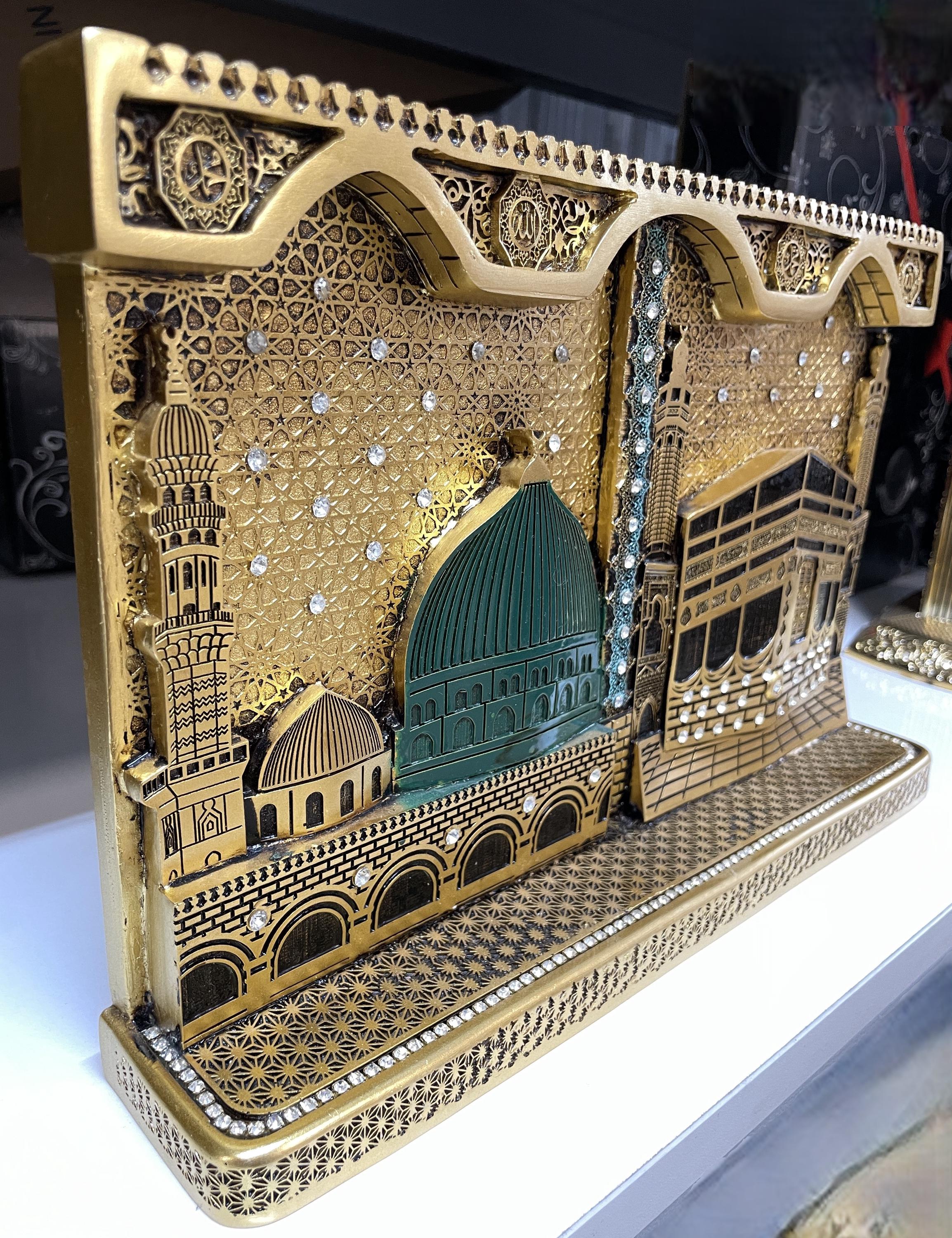 Kaaba and Masjid Nabawi Table Decor, Gift for Muslim, Kaaba Desk Decor ...