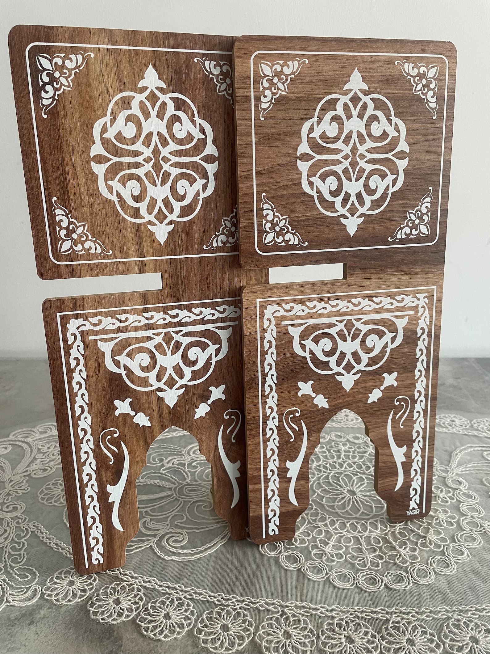 Carved Wooden Lectern, Portable Holy Quran Reading Desk, Book Reading ...