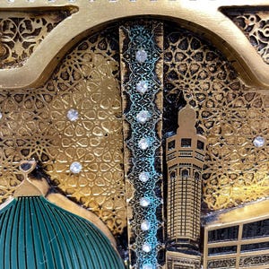 Kaaba and Masjid Nabawi Table Decor, Gift for Muslim, Kaaba Desk Decor ...