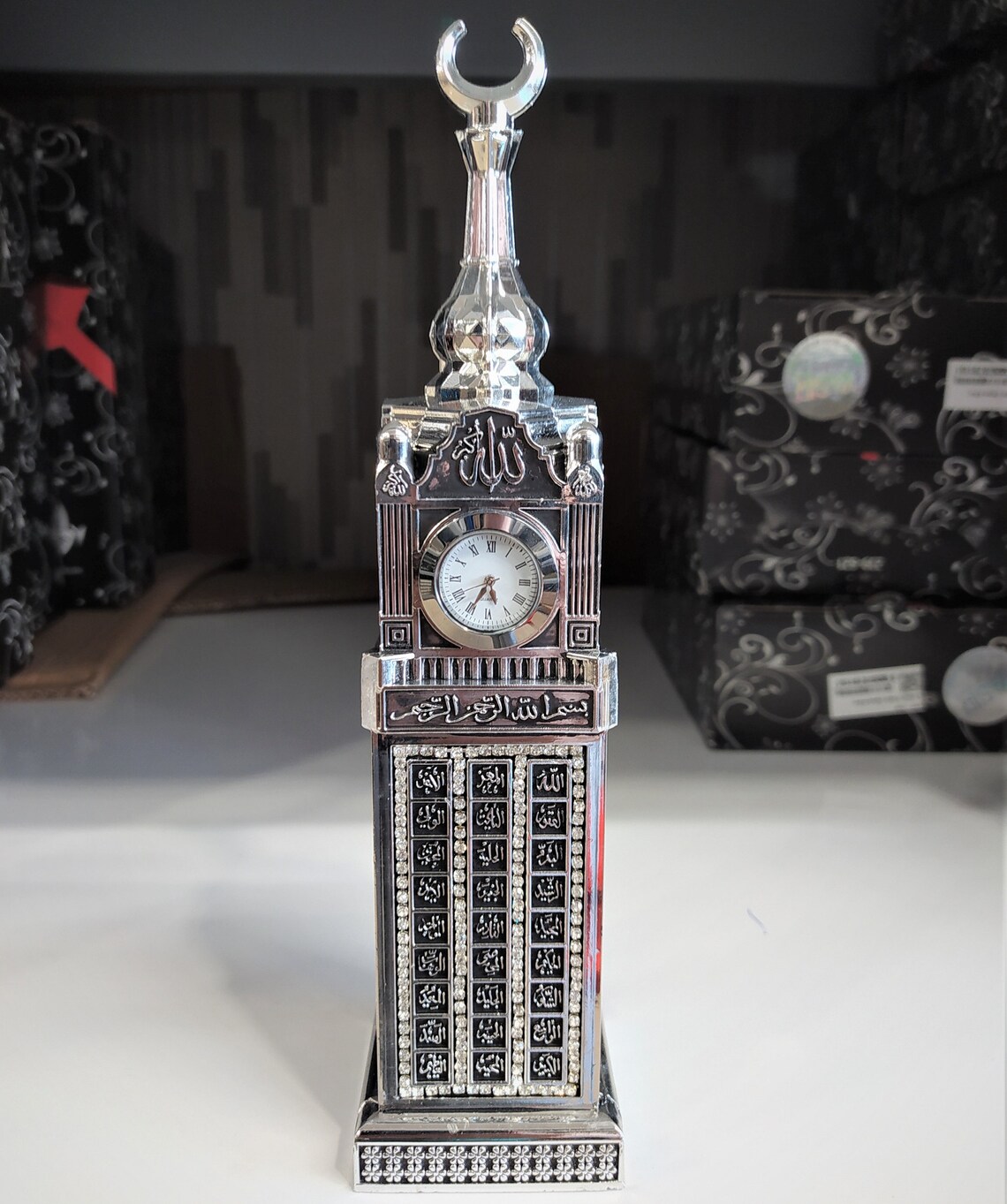 Zamzam Tower Figurine, Islamic Desk Clock, Muslim Home Design, Islamic ...