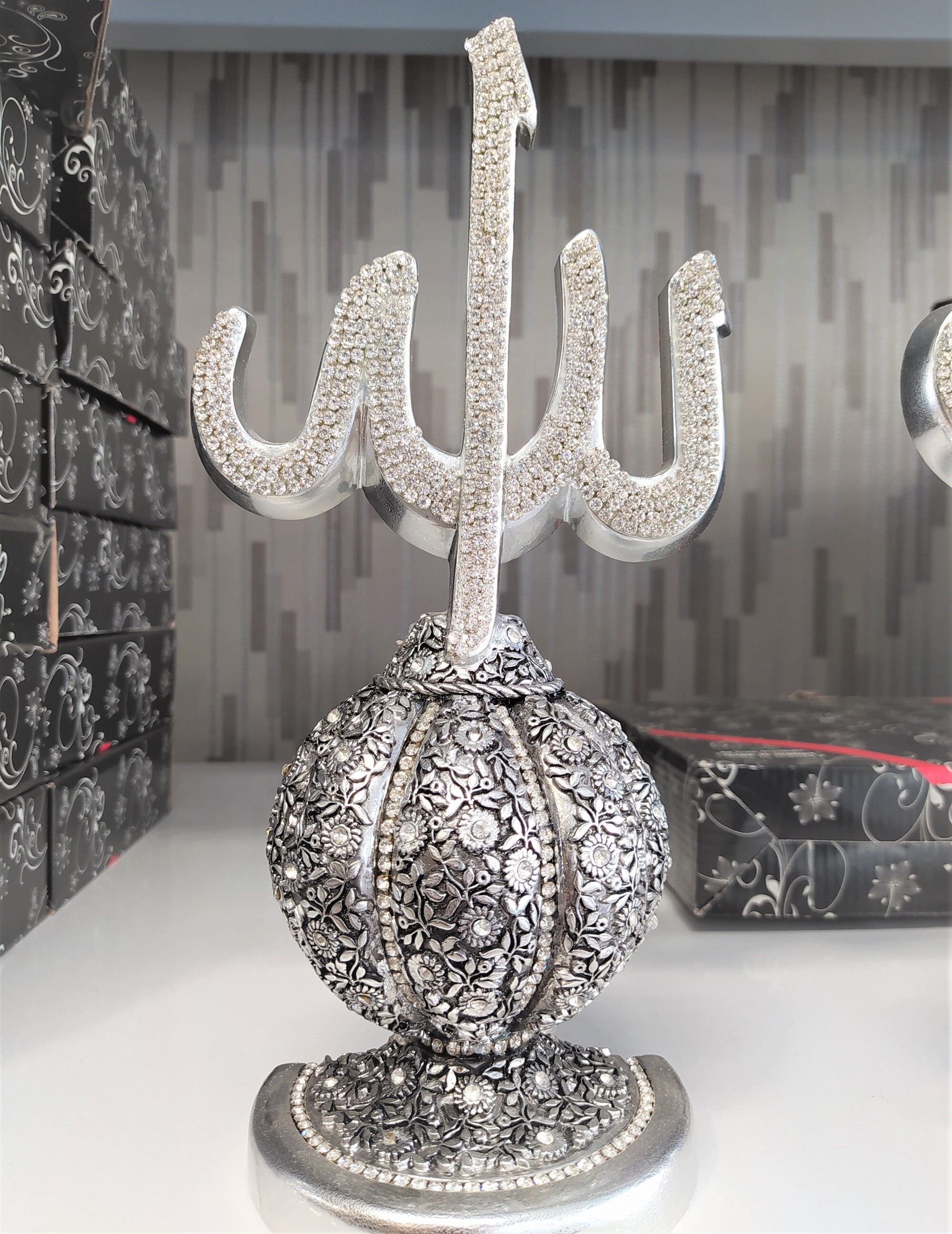 Allah Mohammed Figurine Set, Islamic Figurine, Office Decor, Islamic ...