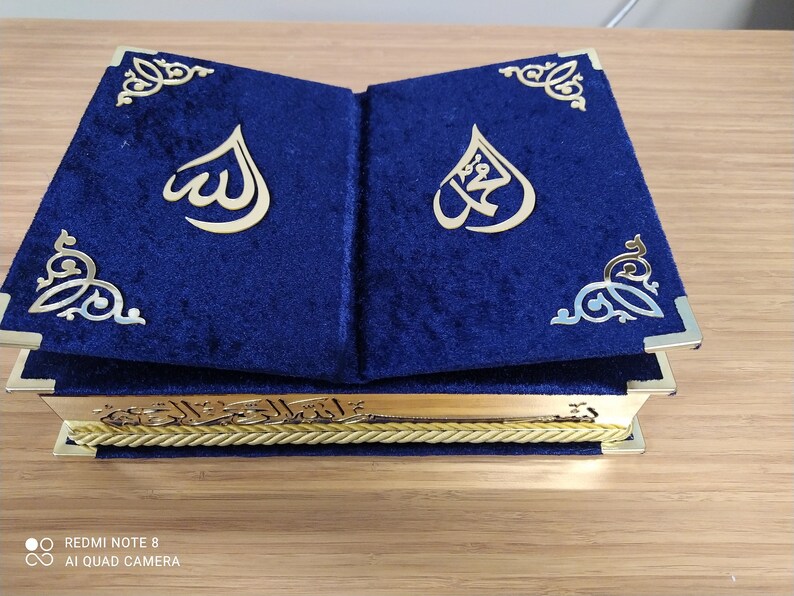Velvet Boxed Quran Modern Islamic Design Quran Gift Set - Etsy