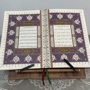 Portable Holy Quran Reading Desk, Book Reading Stand, Wooden Tablet ...