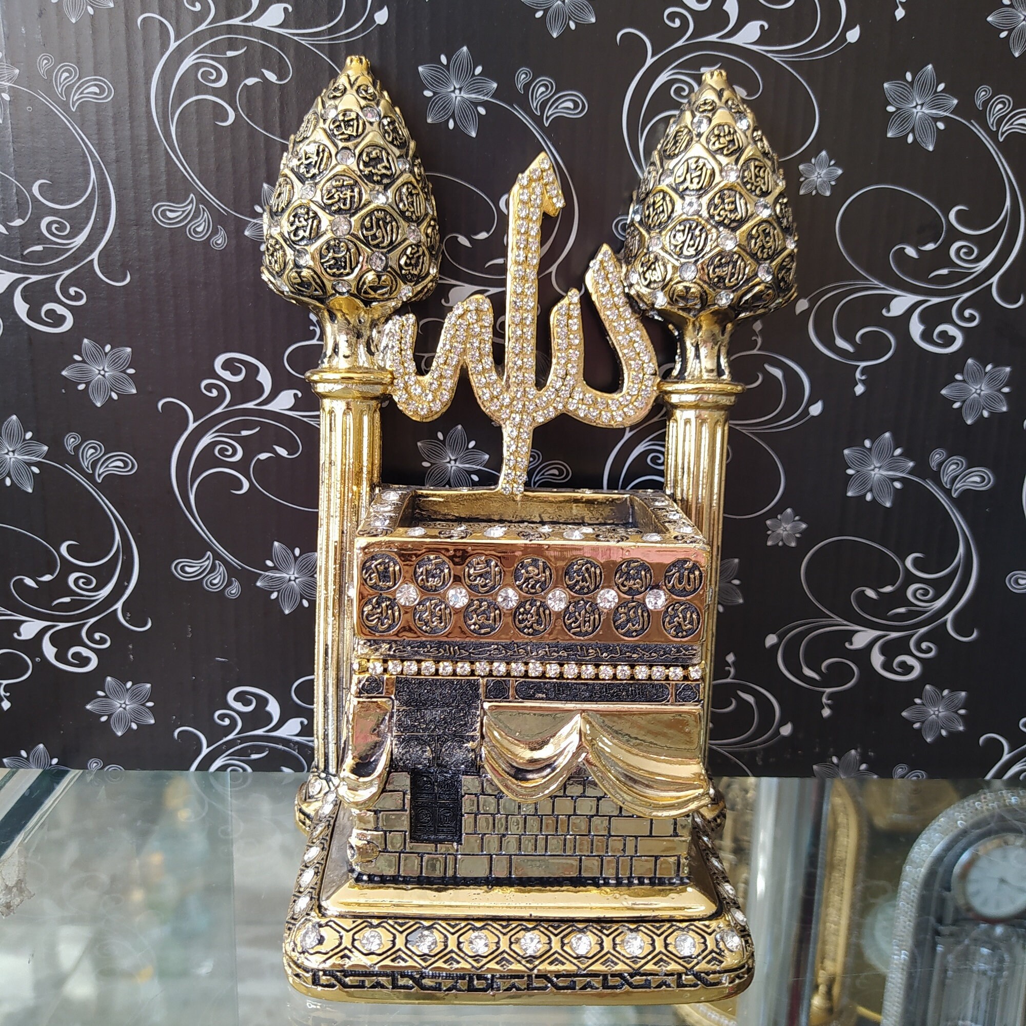 Buy Asma Ul Husna Written on Kaaba Figurine, Kaaba Desk Decor, Asma Ul ...