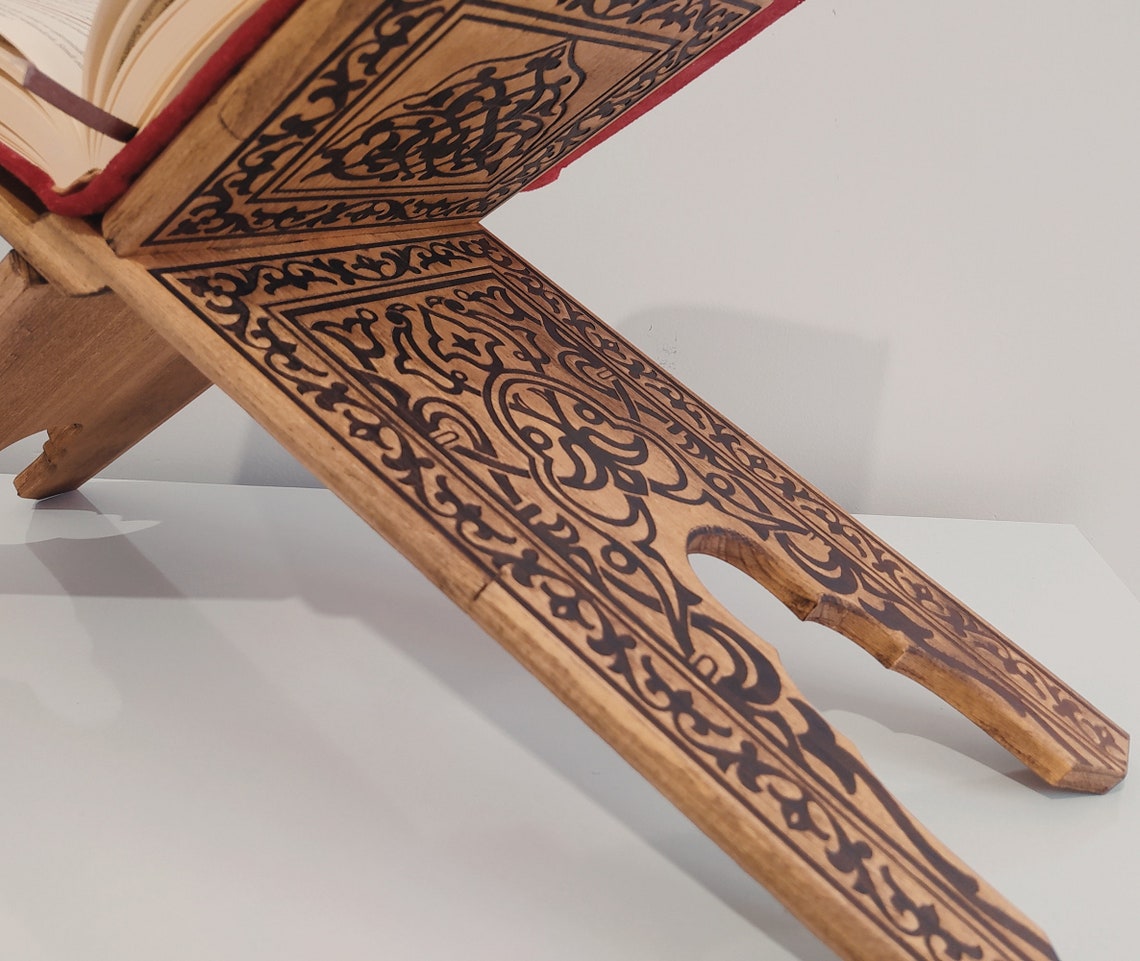 Portable Holy Quran Reading Desk Book Reading Stand Carved - Etsy