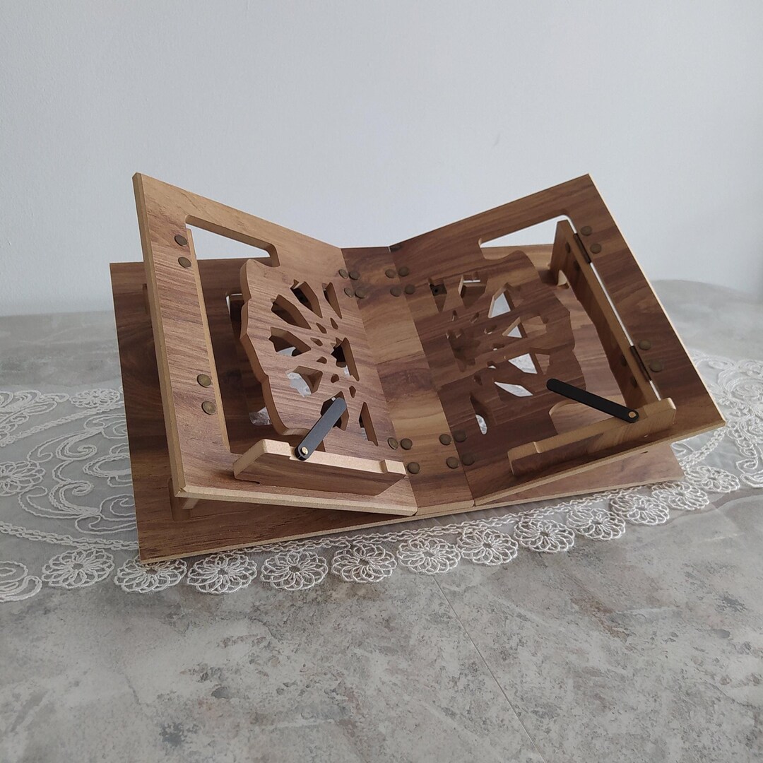 Foldable Wooden Quran Holder, Quran Reading Desk, Book Reading Stand ...