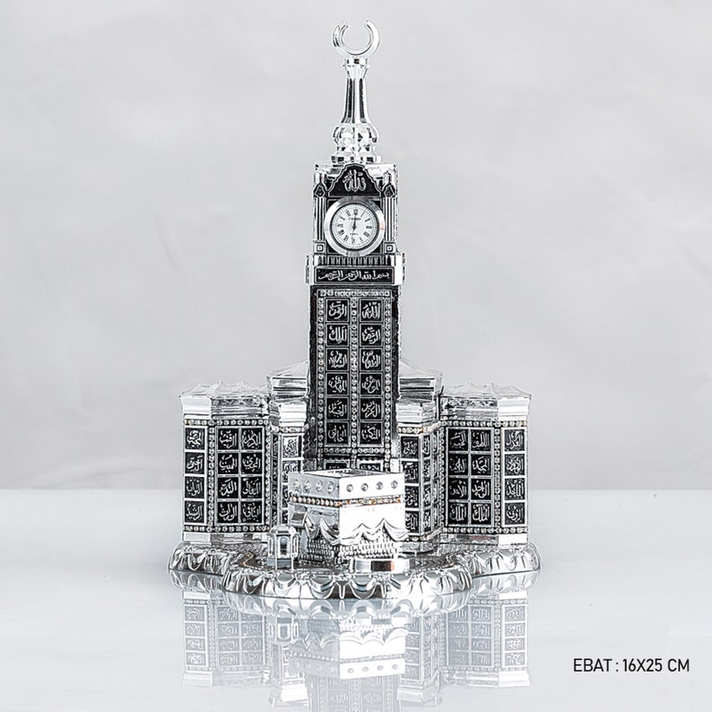 Zamzam Tower Kaaba Figurine, Zamzam Tower Desk Clock, Islamic Table ...