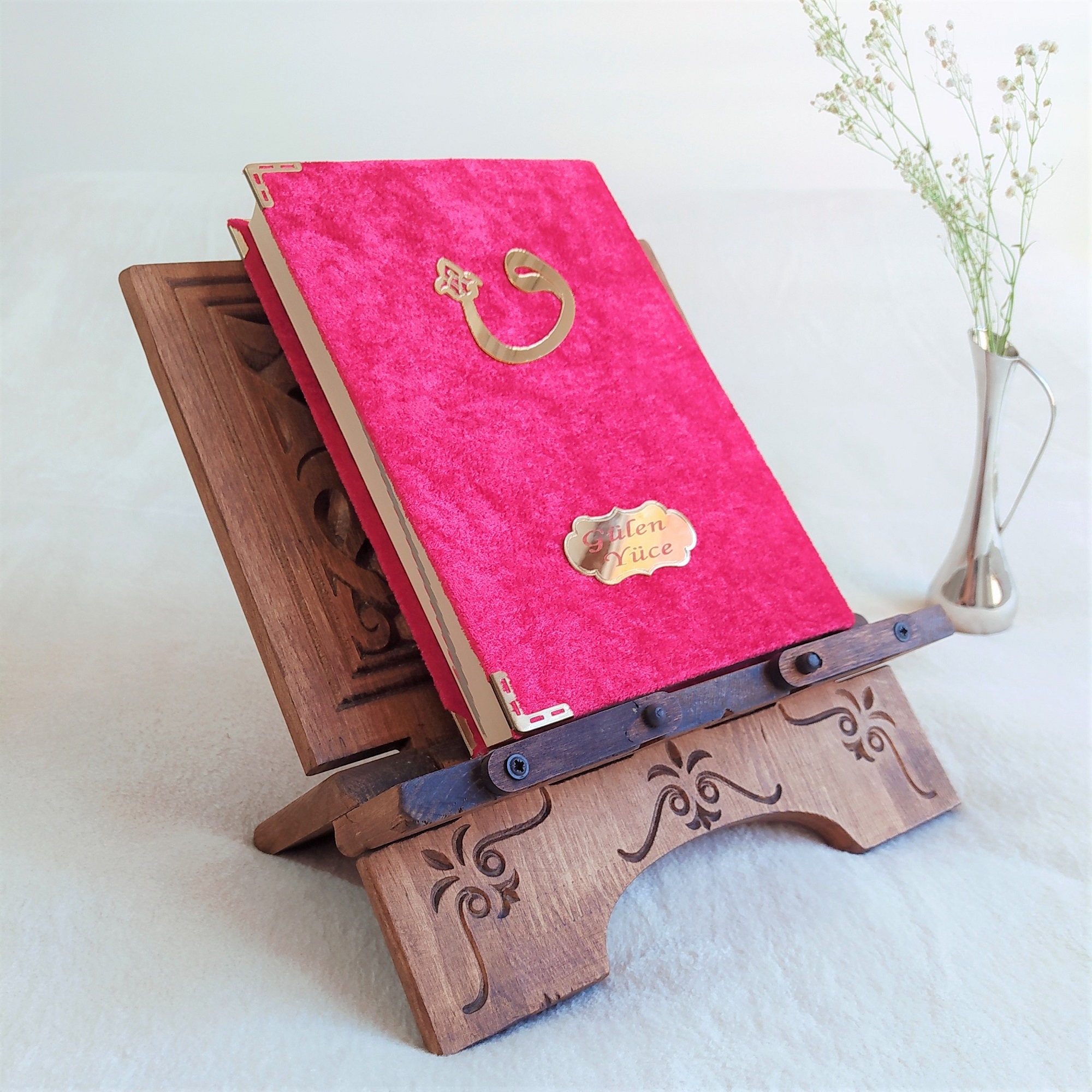 Portable Holy Quran Reading Desk, Book Reading Stand, Wooden Tablet ...