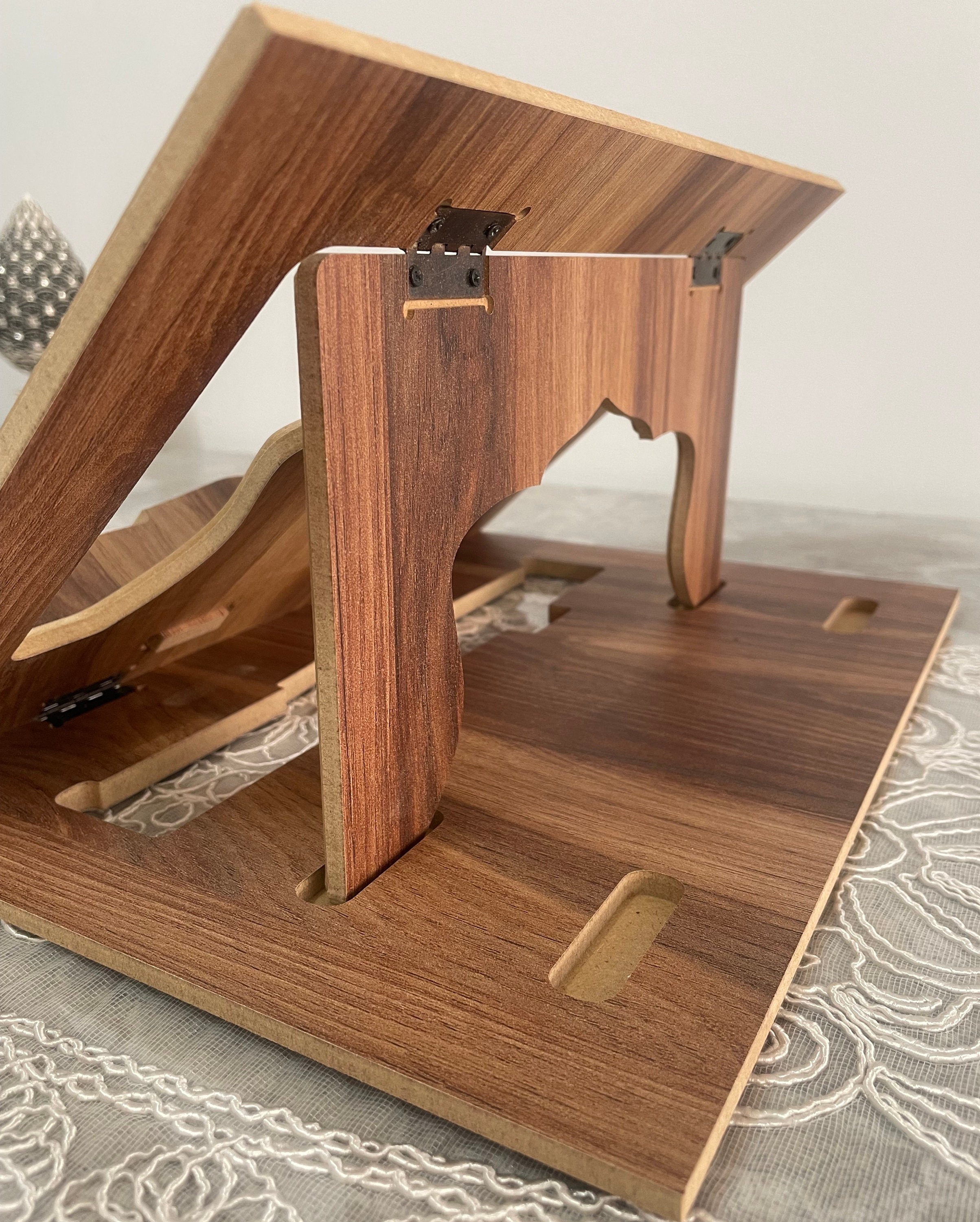 Portable Holy Quran Reading Desk, Book Reading Stand, Wooden Tablet ...
