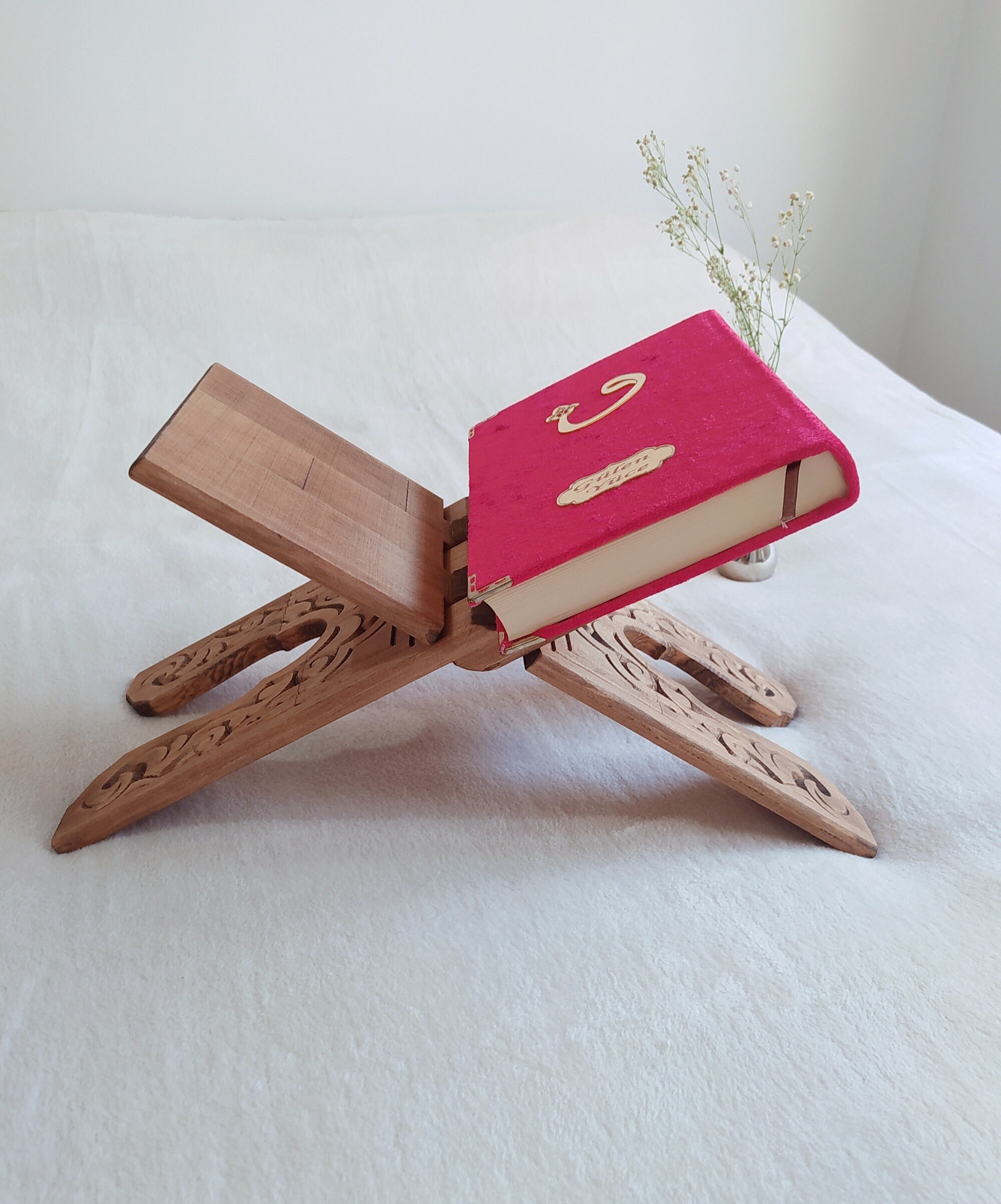 Carved Wooden Lectern, Portable Holy Quran Reading Desk, Book Reading ...