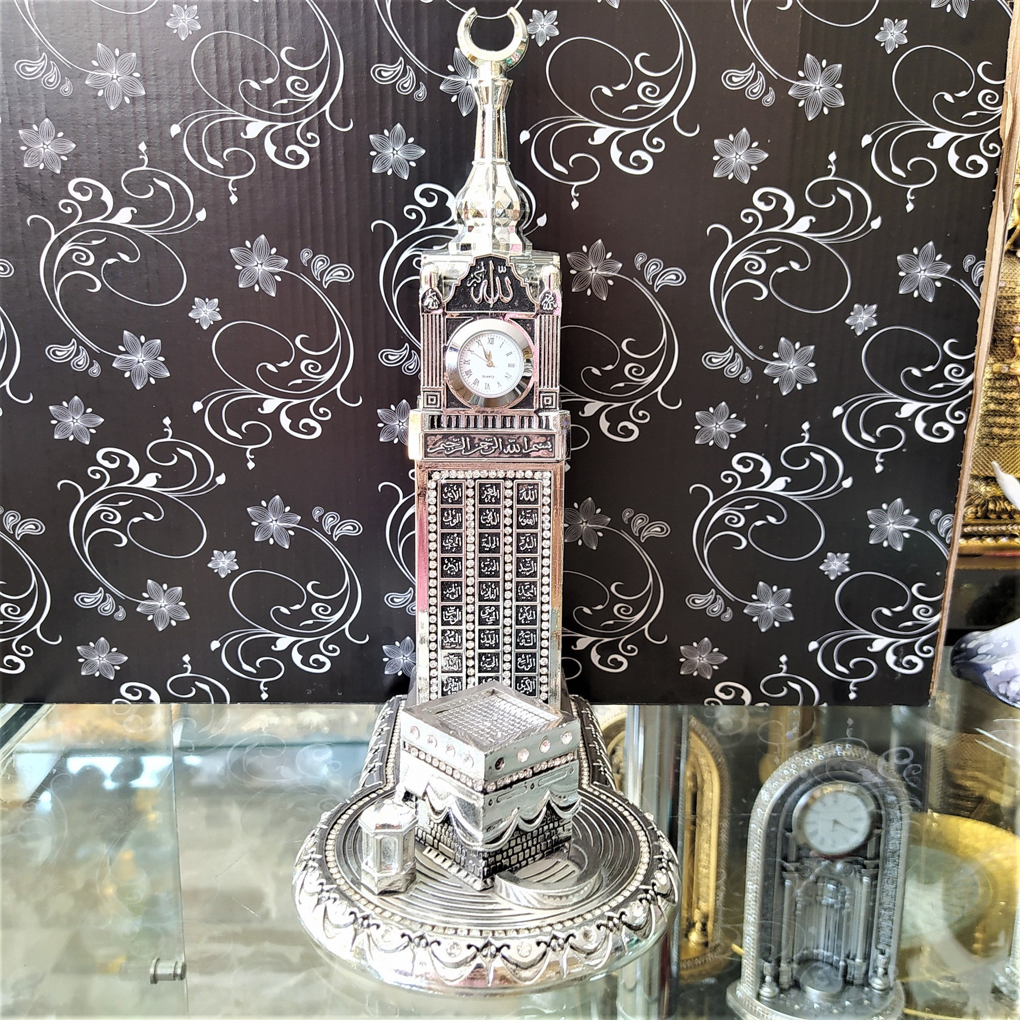 Zamzam Tower Kaaba Figurine, Zamzam Tower Desk Clock, Islamic Table ...