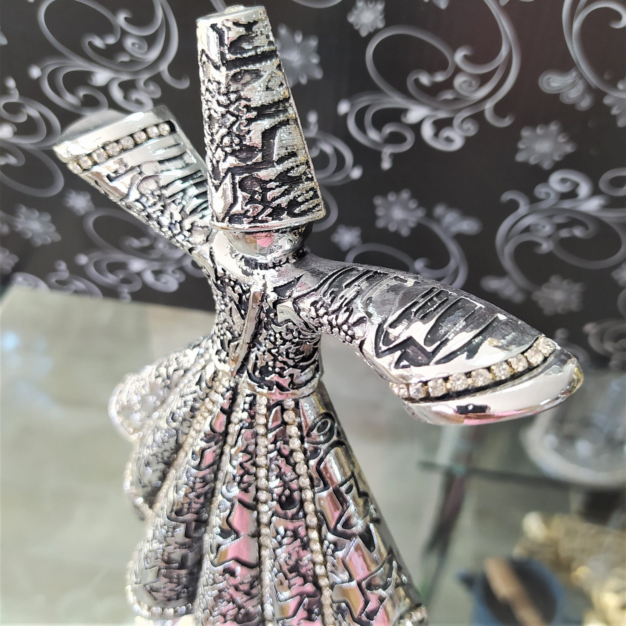 Turkısh Dervish Figurine, Whirling Sufi Dancing Dervish Desk Decor ...