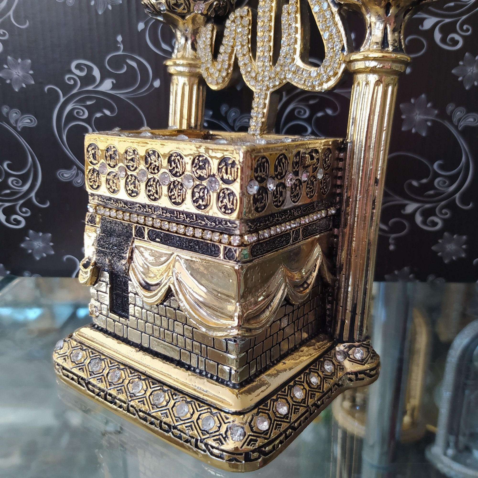Buy Asma Ul Husna Written on Kaaba Figurine, Kaaba Desk Decor, Asma Ul ...