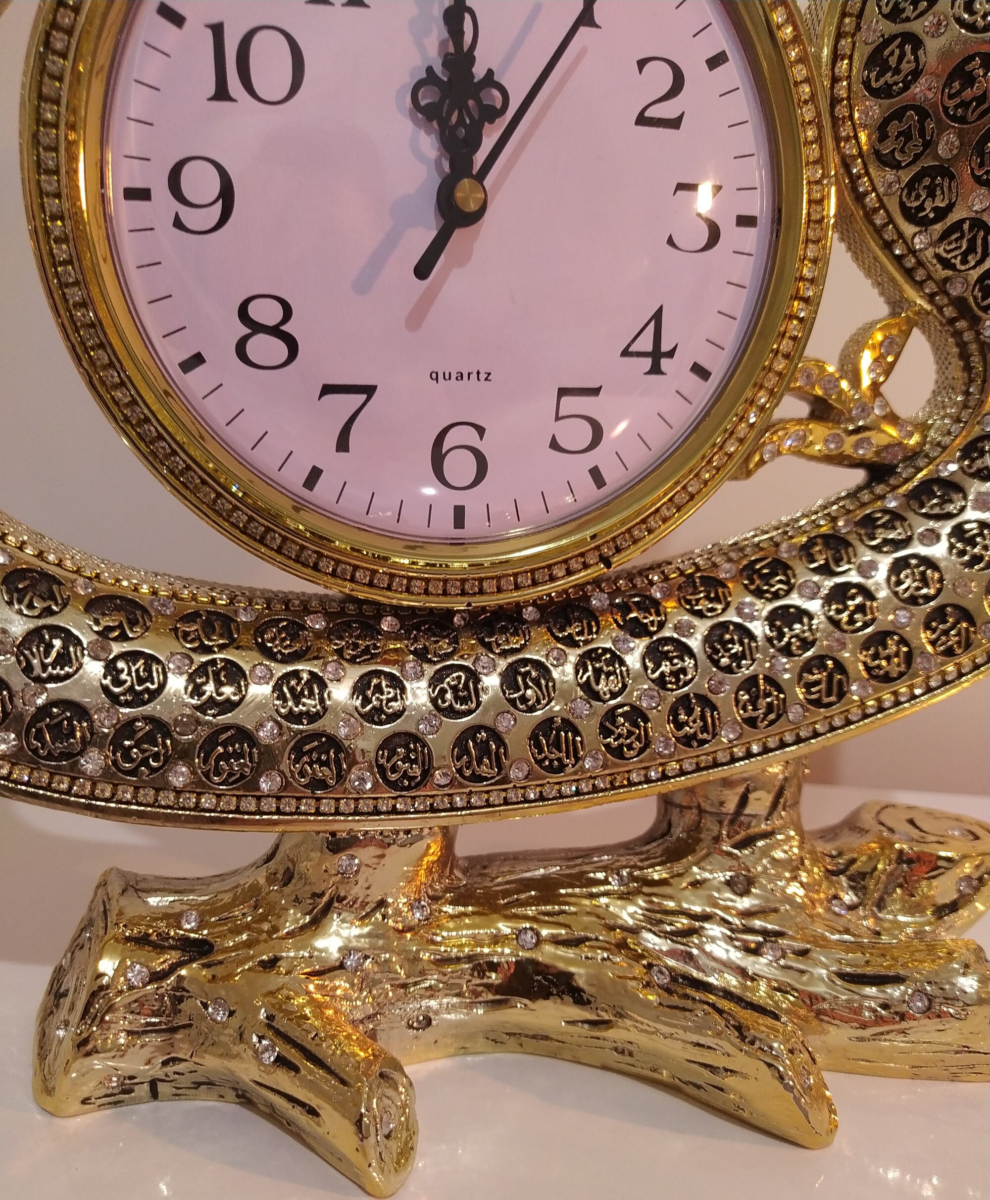 Waaw Tulip Gold Silver Desk Clock, Asma Ul Husna Clock, Islamic Desk ...