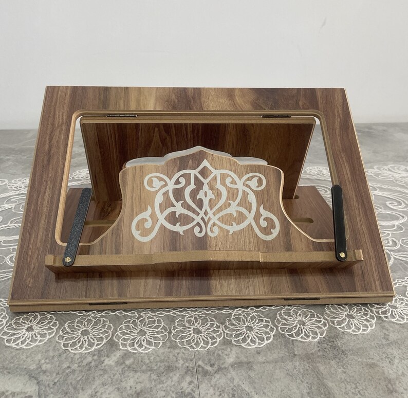 Portable Holy Quran Reading Desk, Book Reading Stand, Wooden Tablet ...