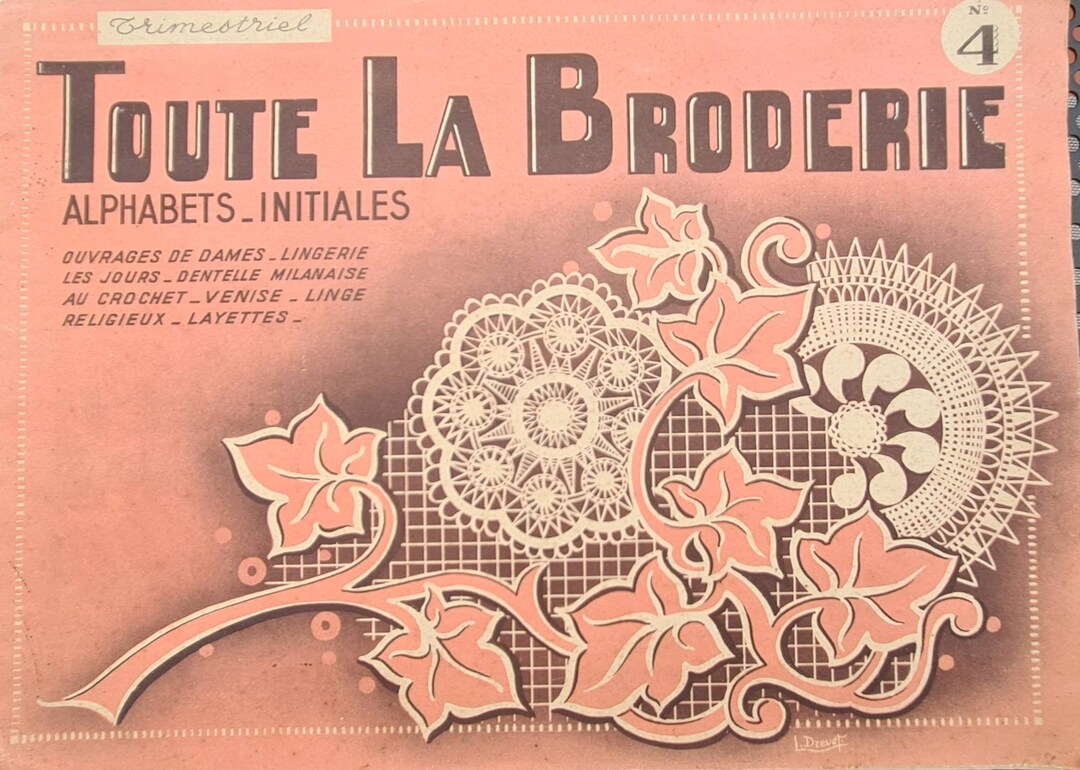 Embroidery Vintage Leaflet Book Pattern - Etsy
